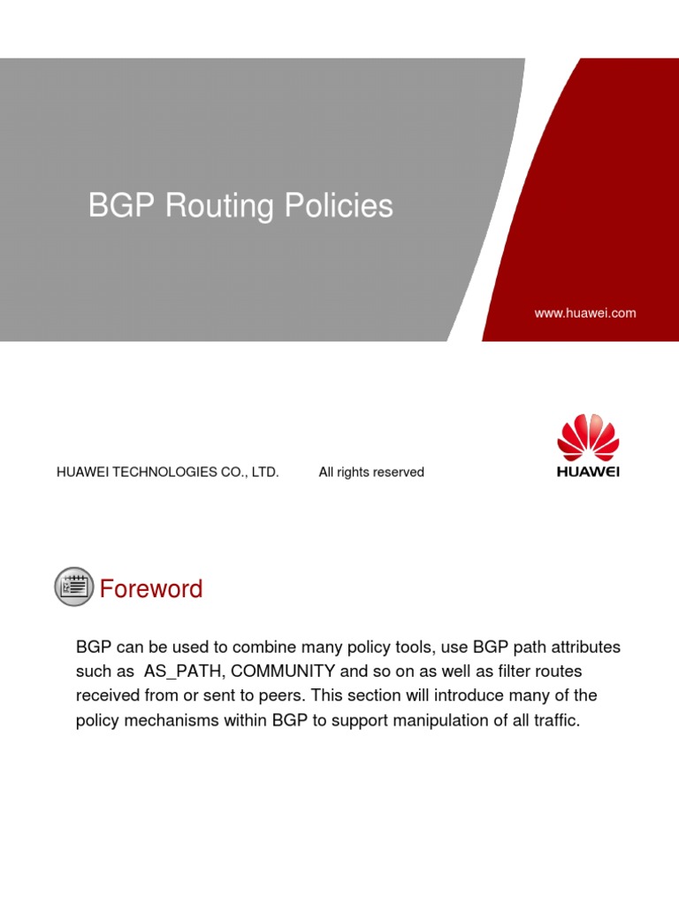 Huawei Bgp Routing Policies Pdf Regular Expression Routing 9725