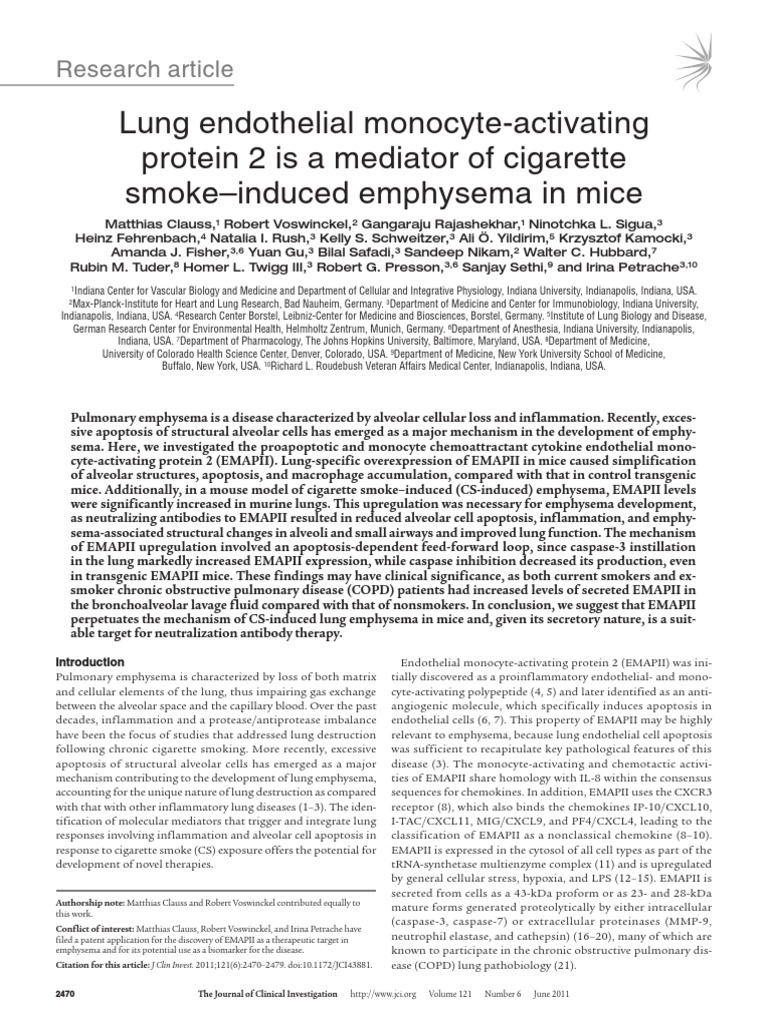 Lung Endothelial Monocyte-Activating Protein 2 Is A Mediator of ...