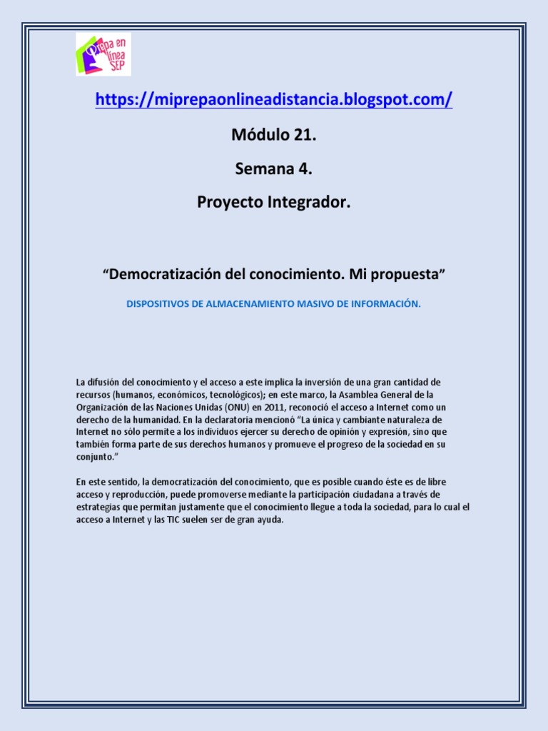 Modulo 21 | M21S4 Pi Democratizacion Del Conocimiento | Internet ...