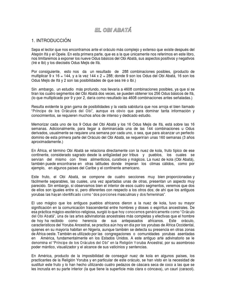 El Obi Abatá | PDF | África | Felicidad