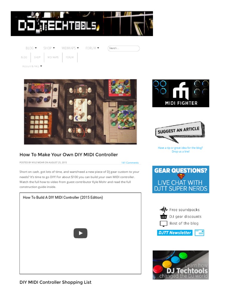 How To Make Your Own DIY MIDI Controller - DJ TechTools PDF | PDF ...