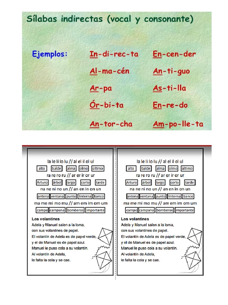 Silabas Indirectas | PDF