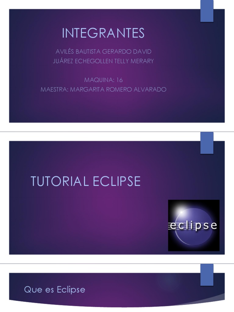 Tutorial Eclipse | PDF | Eclipse (software) | Java (lenguaje de programación)