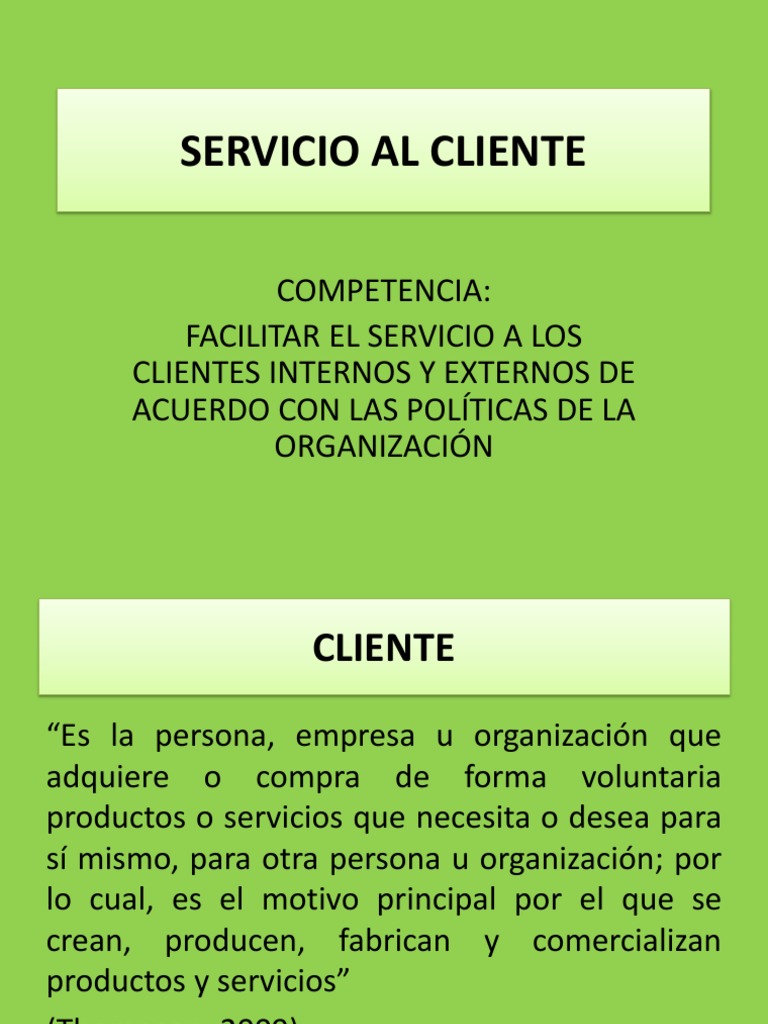 Presentacion Servicio Al Cliente | PDF | Servicio al Cliente | Calidad (comercial)