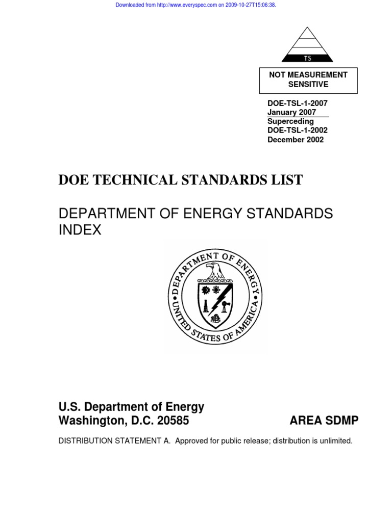 DOE Technical Standards List 2007 | PDF | Microform | United States ...