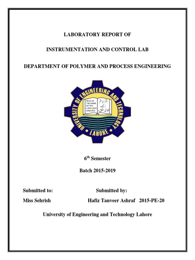 Thermocouples Experiment: To Determine The Time Constant of A Typical ...