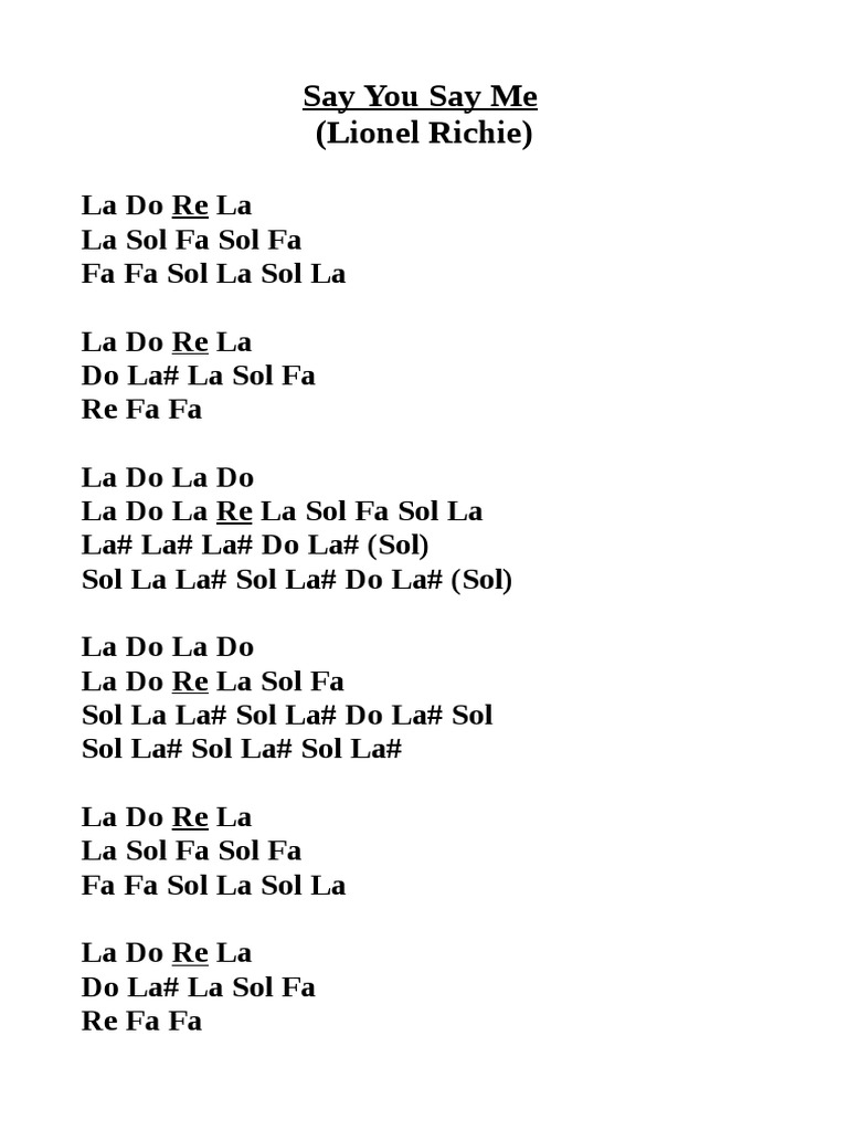 Say You Say Me | PDF | Language Arts & Discipline