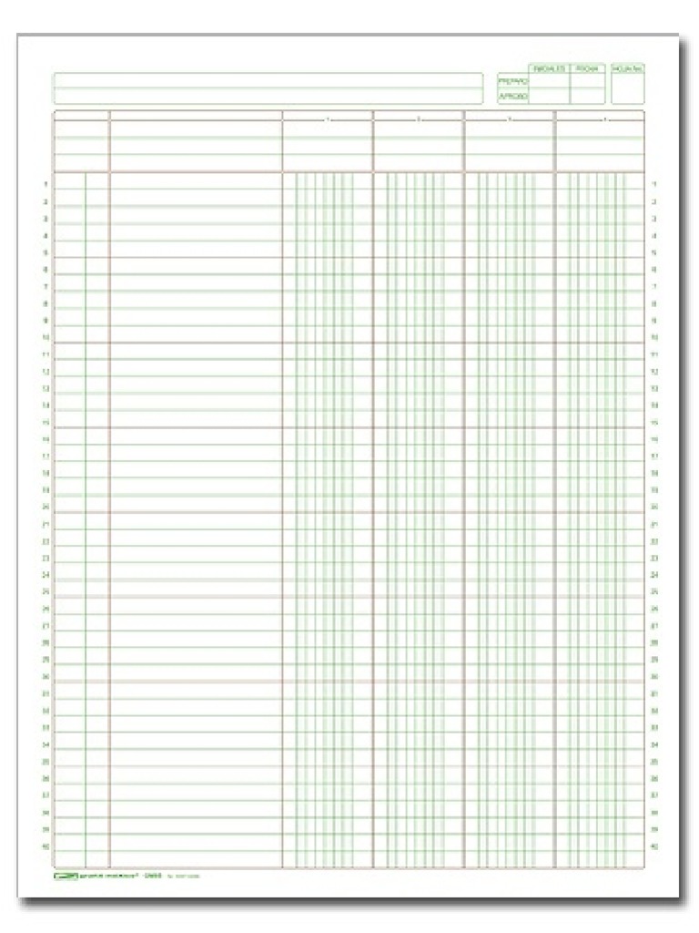 FORMATO DE CONTABILIDAD Concepto 4 Columnas Papeleria y Cyber Beng | PDF