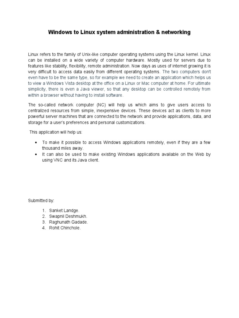 Windows To Linux System Administration | PDF