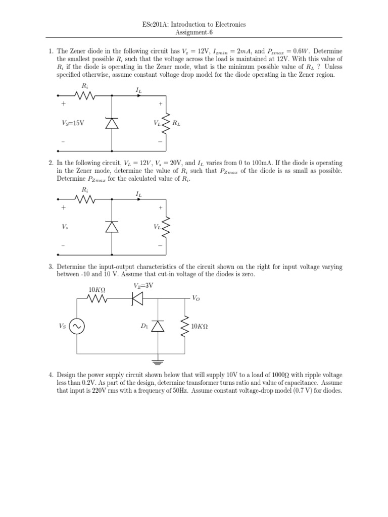 Assign 6 | PDF | Amplifier | Diode