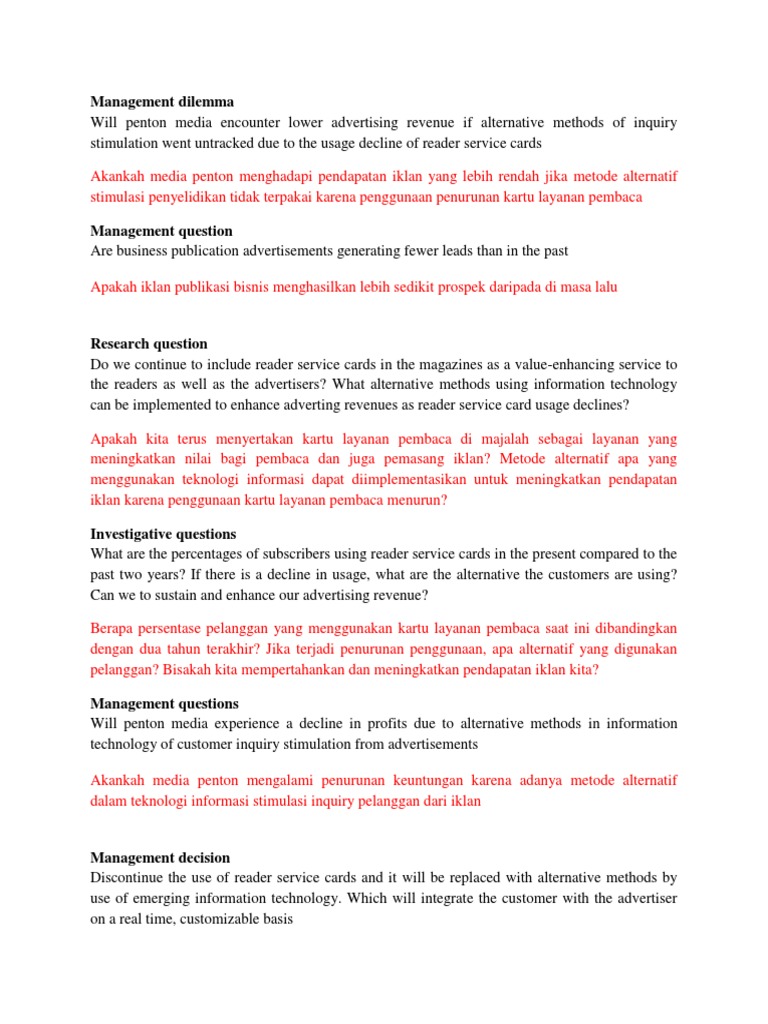 Management Dilemma | PDF