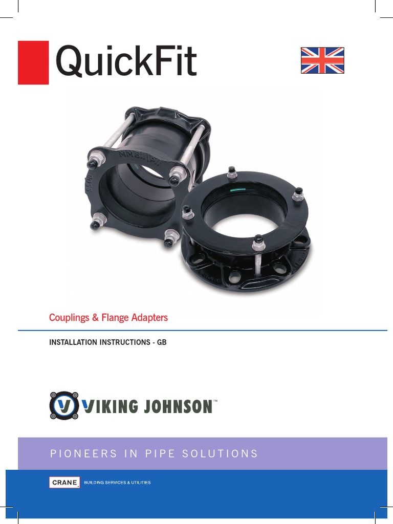 Quickfit Couplings Flanges 2 VJ IOM | PDF | Pipe (Fluid Conveyance) | Screw