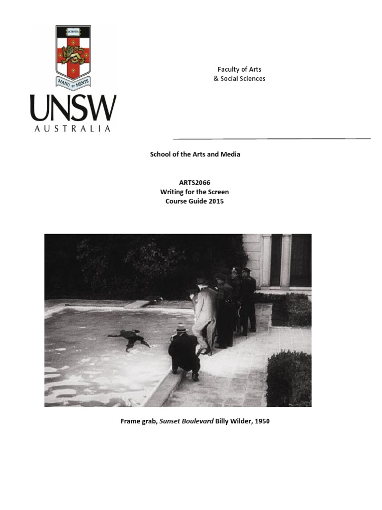Writing For The Screen Course UNSW Outline | PDF | Plagiarism | Lecture