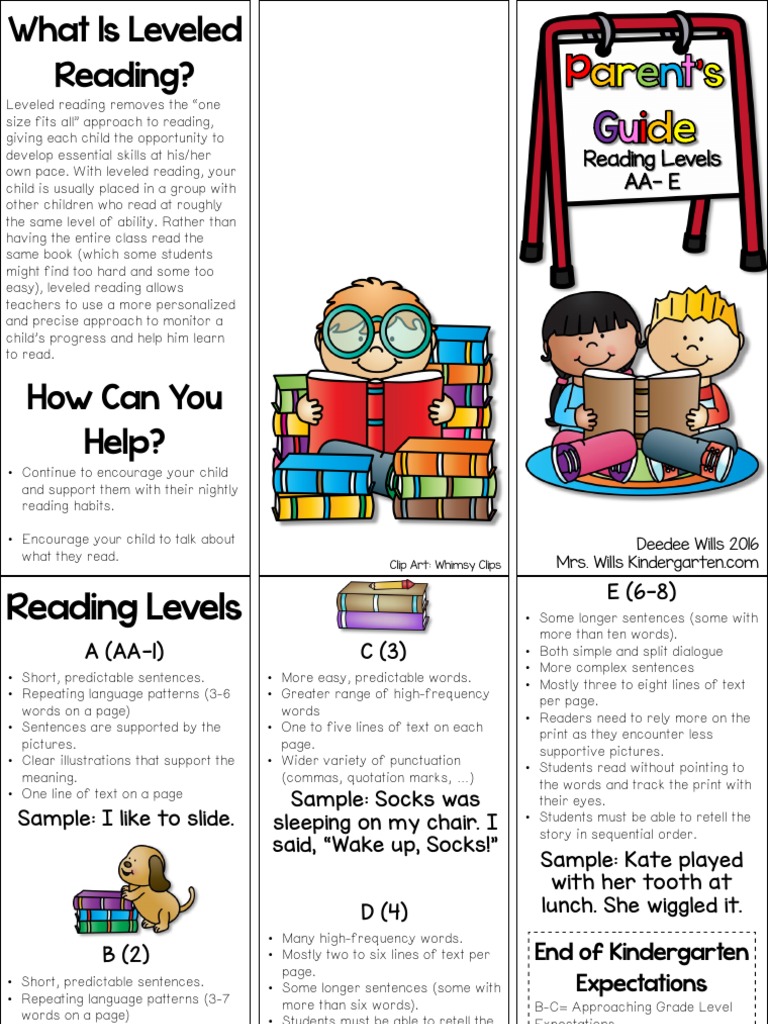 Parents Guide To Guided Reading Levels K and 1st | PDF | Reading ...