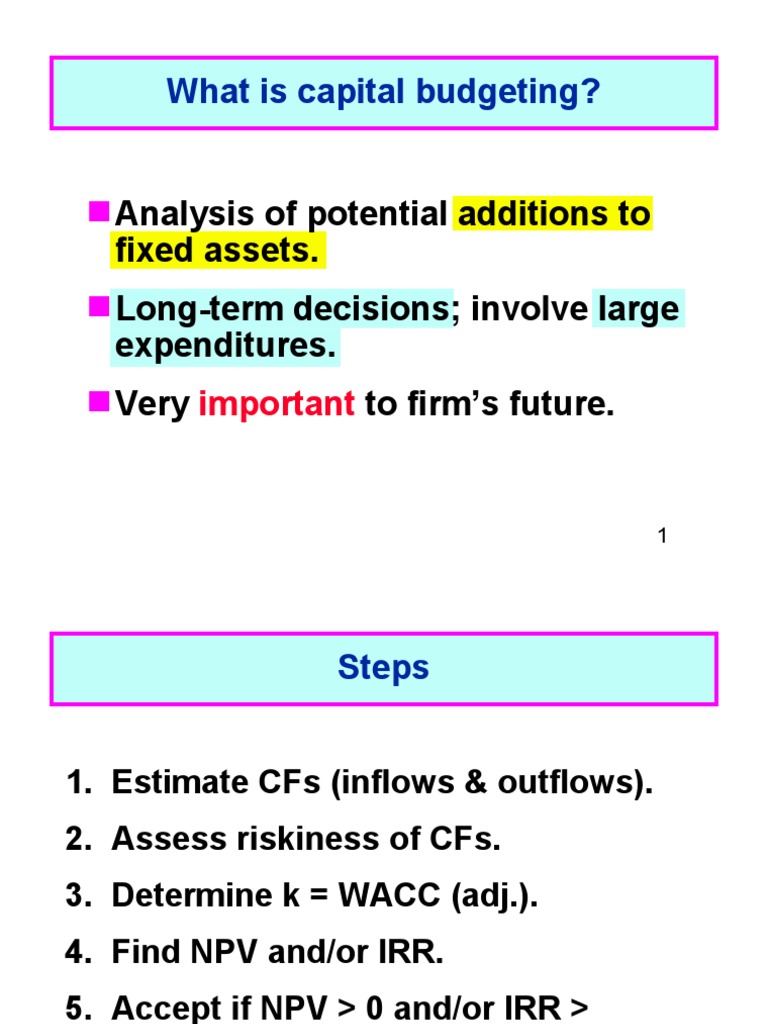 A Guide to Key Capital Budgeting Concepts and Techniques | PDF | Net ...