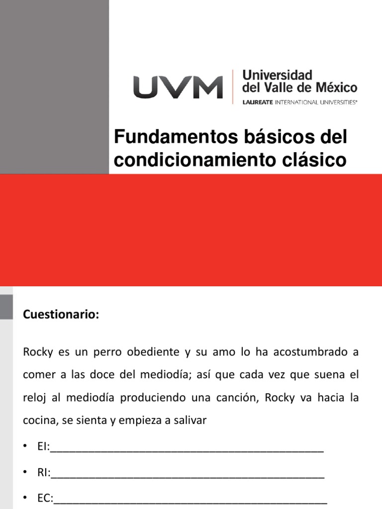 Fundamentos Del Condicionamiento CC 2 | PDF | Sicología | Psicología ...