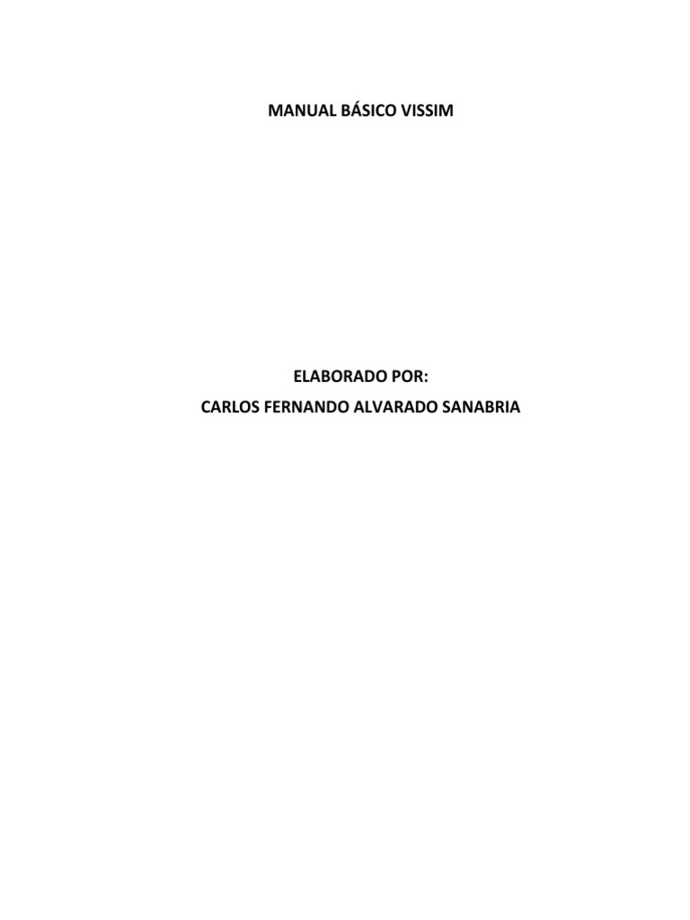 Manual Basico Vissim - 8.0 | PDF | Semáforo | Point and Click