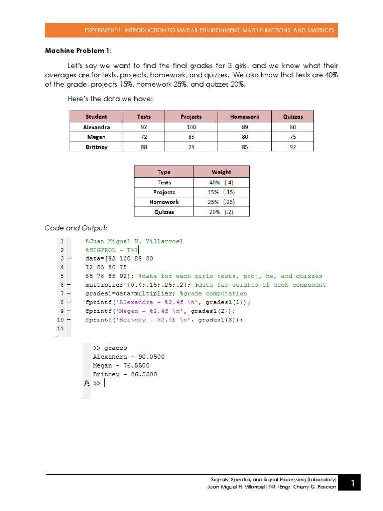 Machine Problem 1 | PDF | Teaching Methods & Materials