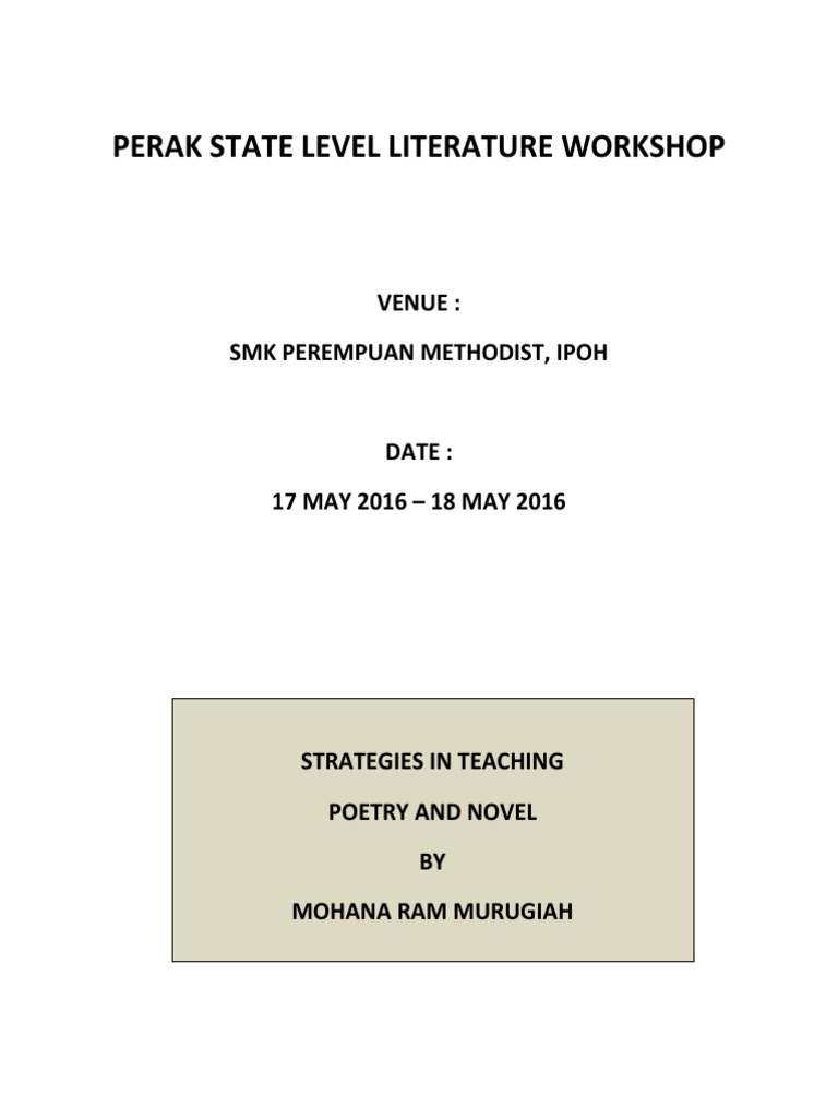 Strategies in Teaching Poetry | PDF | Poetry | Reading (Process)