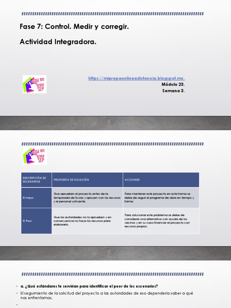 Modulo 23 Prepa en Linea - Fase 7: Control. Medir y Corregir | PDF | Business | Science