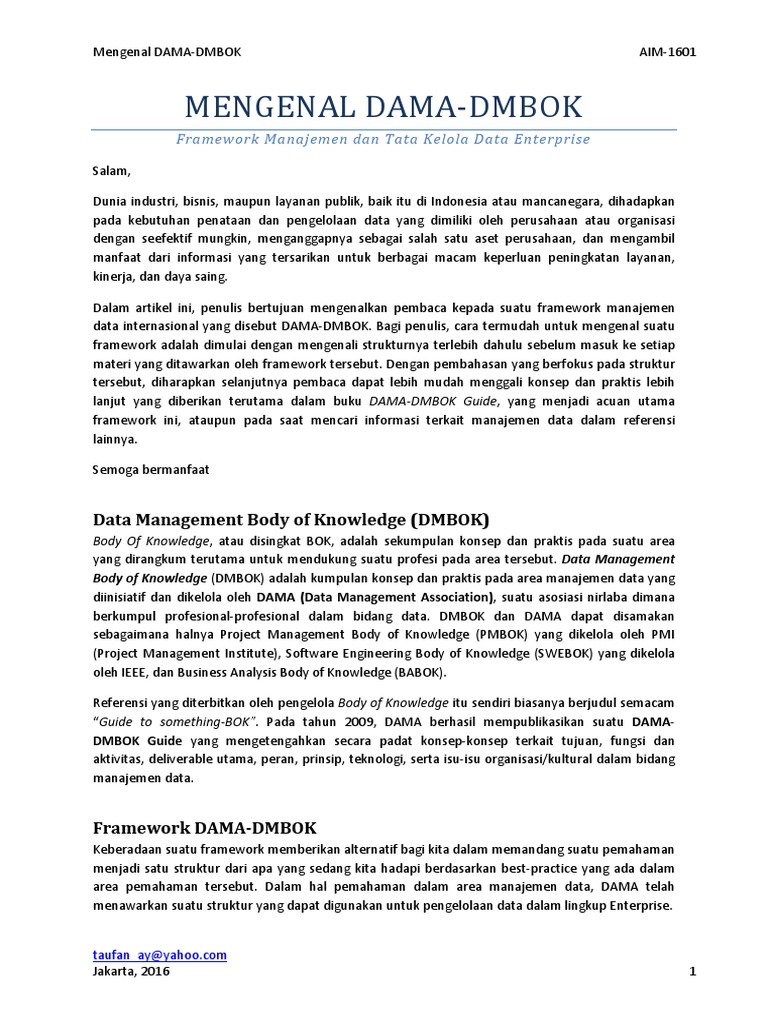Mengenal DMBOK | PDF
