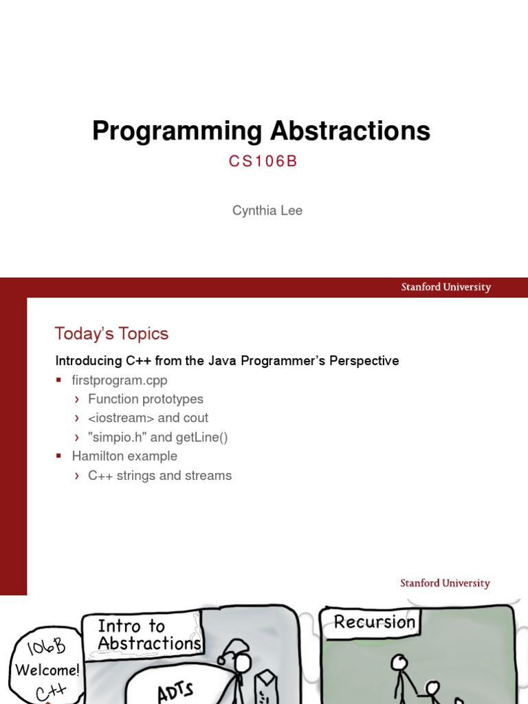 Programming Abstractions: Cynthia Lee | PDF | String (Computer Science ...