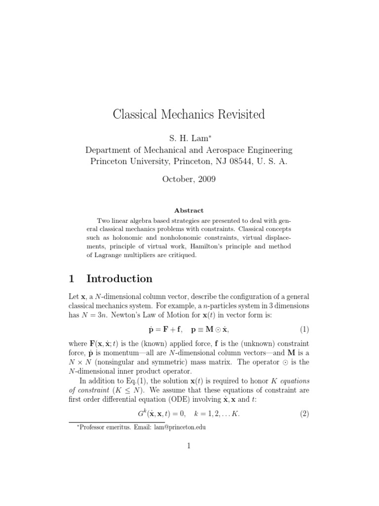 Virtual Work | PDF | Linear Subspace | Lagrangian Mechanics