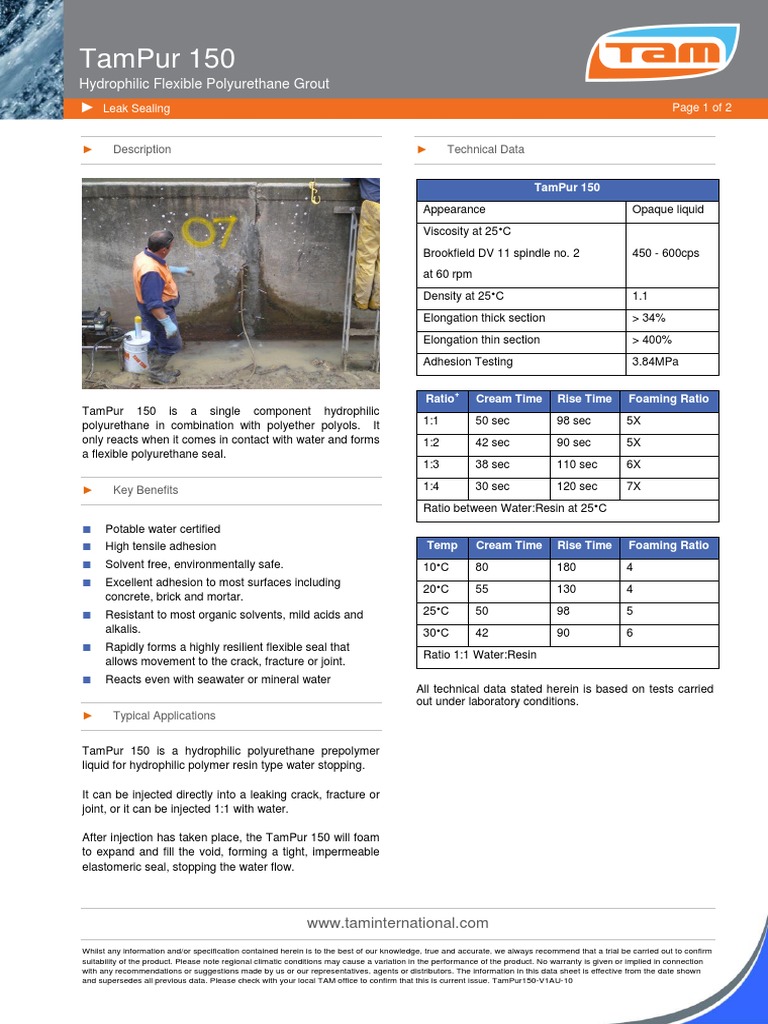 s2 Tampur 150 V1au 10 | Download Free PDF | Polyurethane | Water