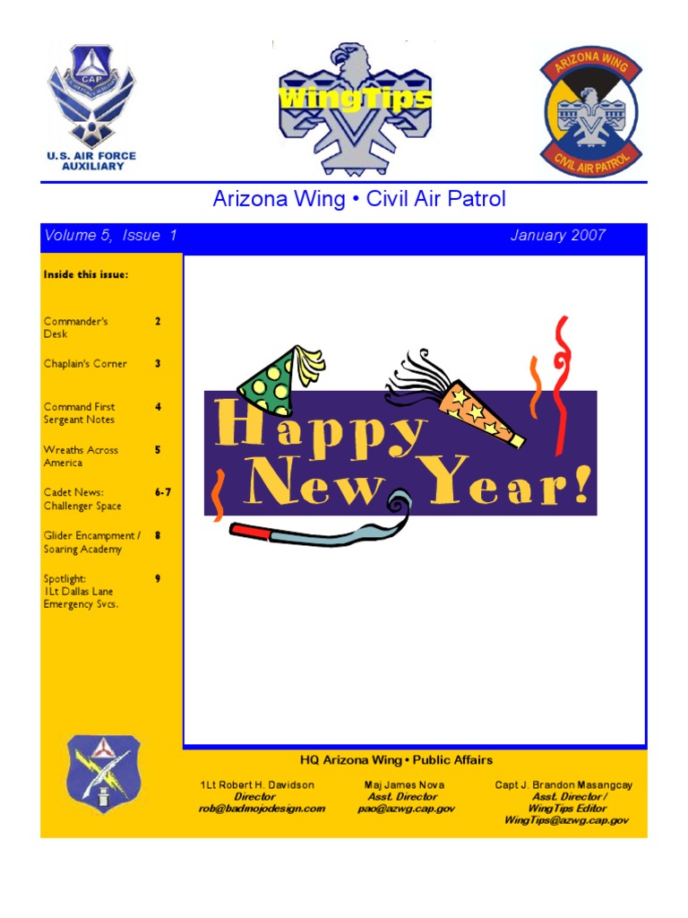 Arizona Wing - Jan 2007 | PDF | Civil Air Patrol