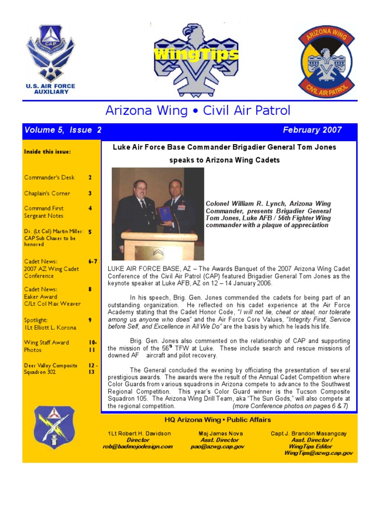 Arizona Wing - Feb 2007 | PDF | Civil Air Patrol | Punishments
