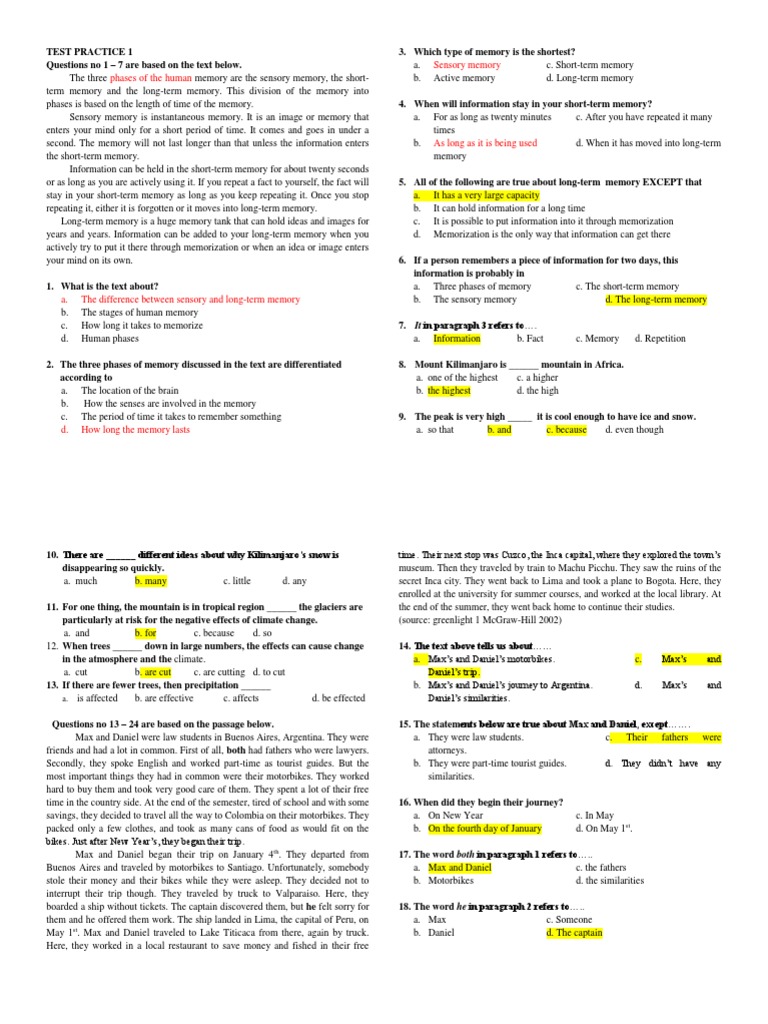 Soal Latihan Eap 1 Pdf Burn Memory