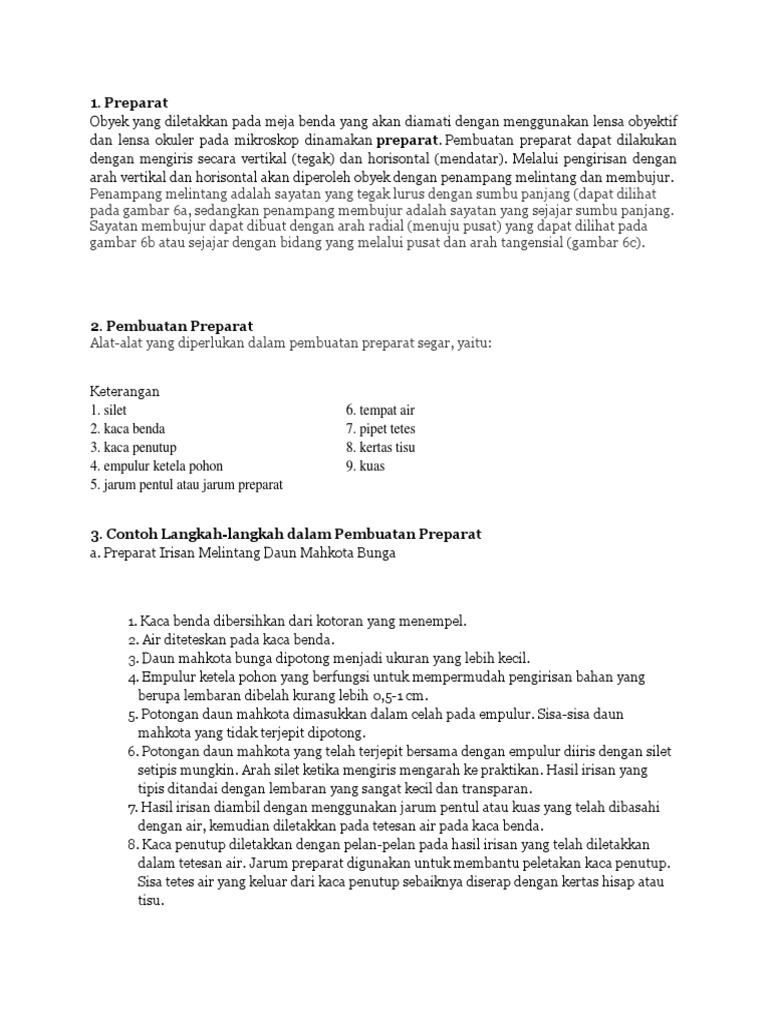 Tugas Botani Farmasi Resume Preparat | PDF
