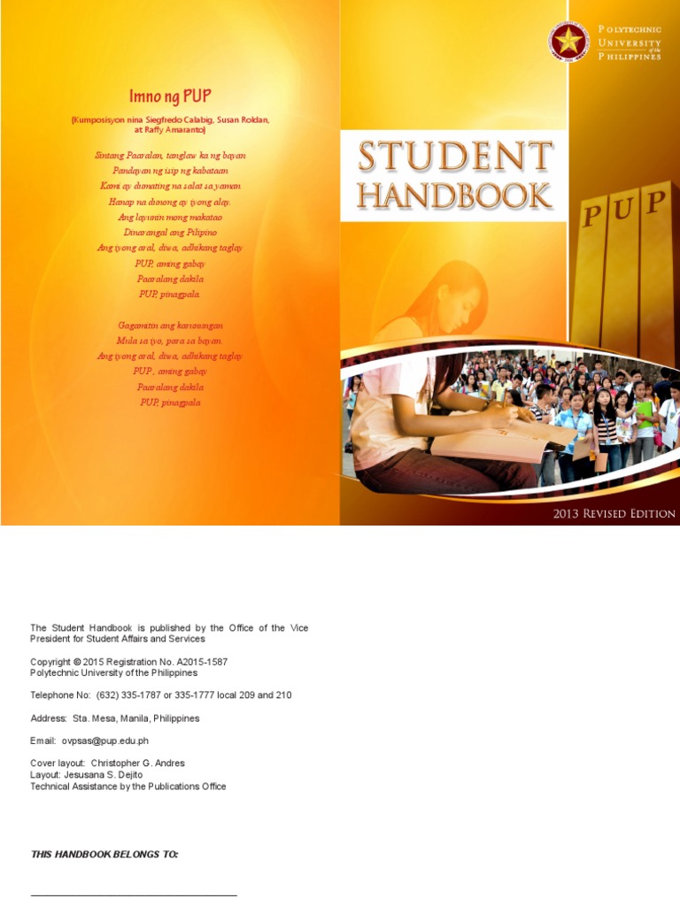 The Pup Student Handbook | PDF | Further Education | Students