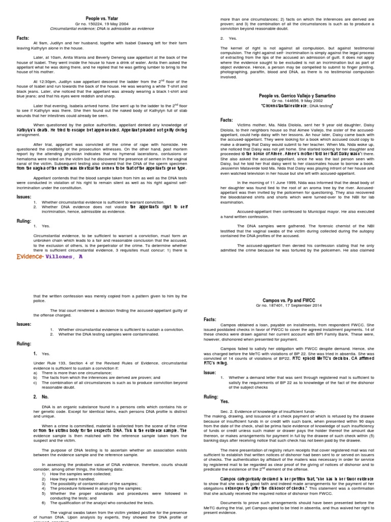 Evidence Cases | PDF | Negligence | Evidence