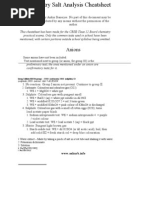 Salt Analysis Cheat Sheet | PDF | Salt (Chemistry) | Ammonium