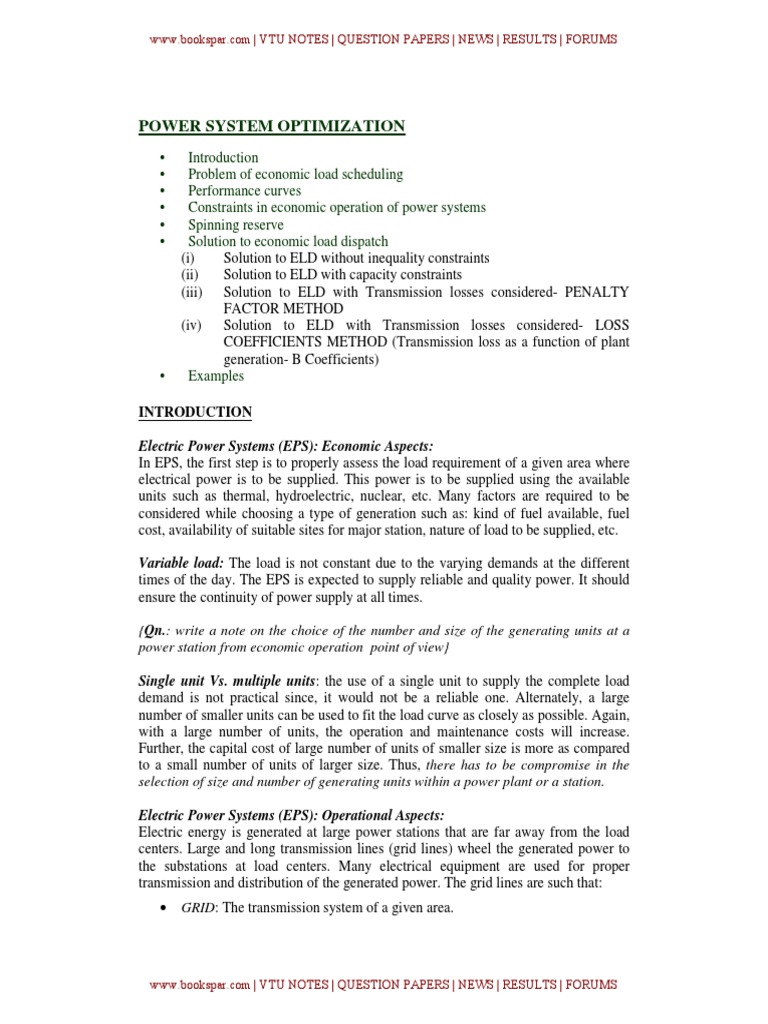 Power System Optimization | PDF | Electrical Grid | Electric Power System
