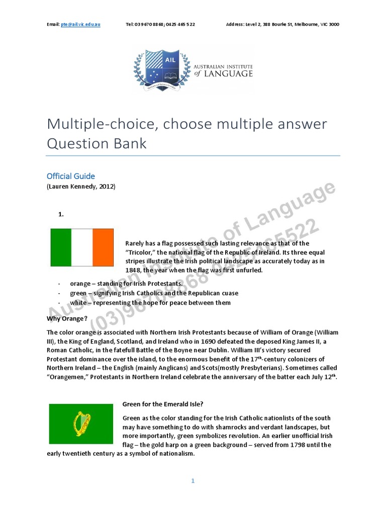 Multiple Choice. Choose Multiple Answers Question Bank | PDF | X Ray ...
