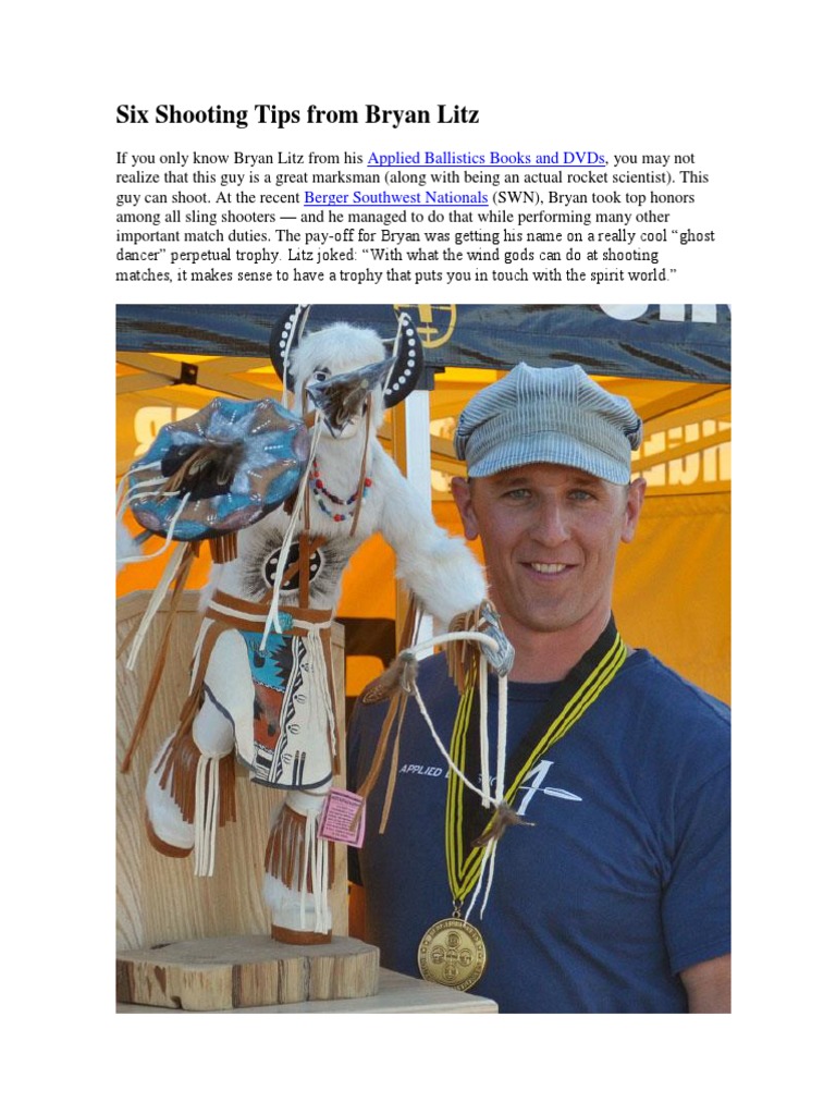 6 Shooting Tips From Bryan Litz | PDF | Firearms | Projectile Weapons