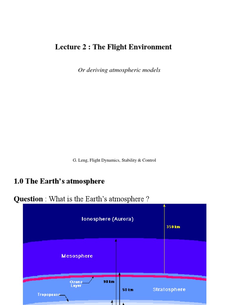 The Flight Environment | PDF | Aerodynamics | Troposphere