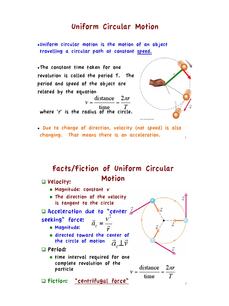 Kinematics Circular Motion | PDF | Acceleration | Length