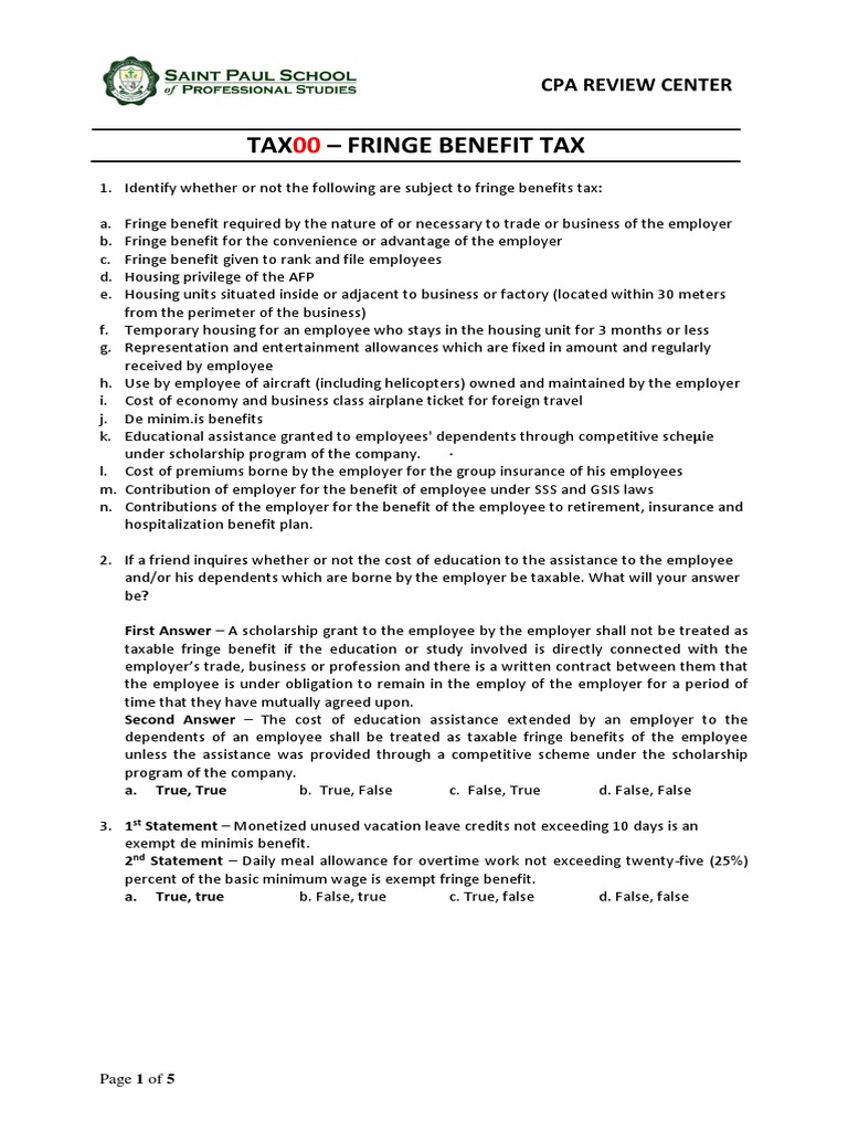 FBT | PDF | Employee Benefits | Taxes