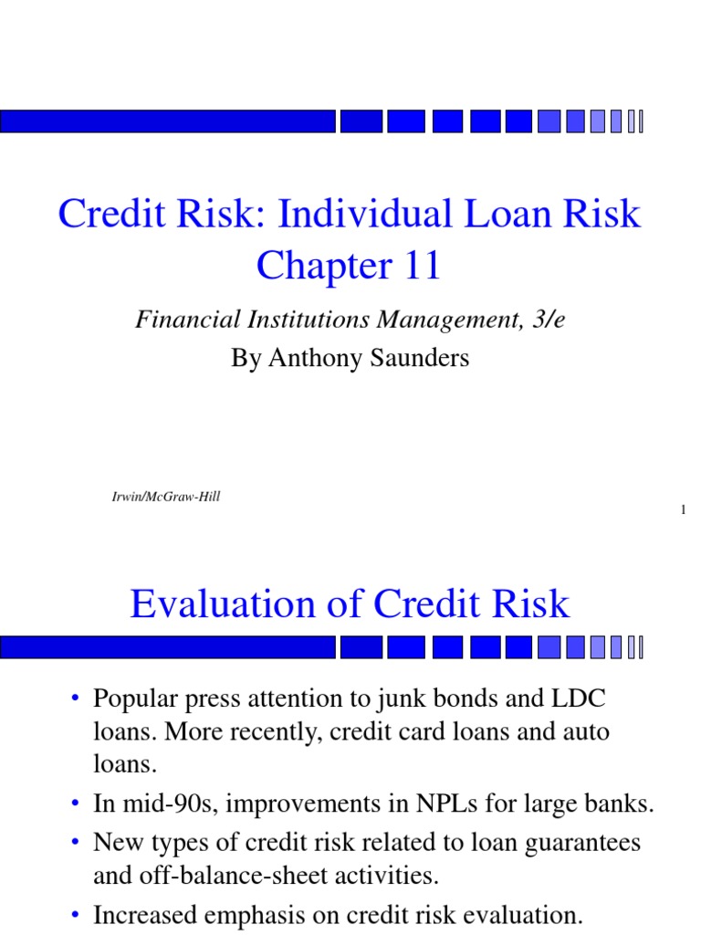 Evaluation of Credit Risk | PDF | Credit (Finance) | Credit Risk
