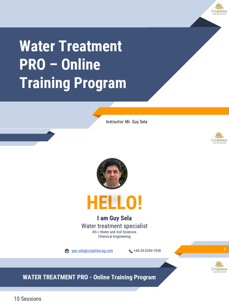 Water Treatment PRO - Lesson 1 | PDF | Water Pollution | Sewage Treatment