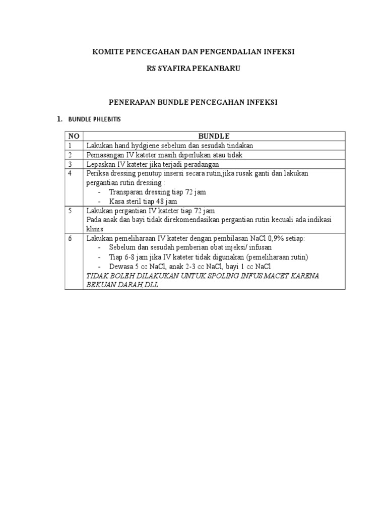 Bundles Phlebitis DLL | PDF