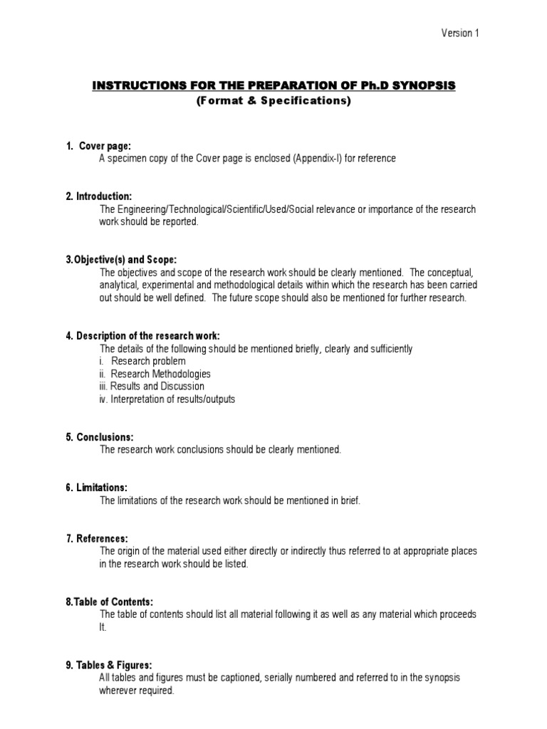 Ph.d Synopsis | Thesis | Doctor Of Philosophy | Free 30-day Trial | Scribd