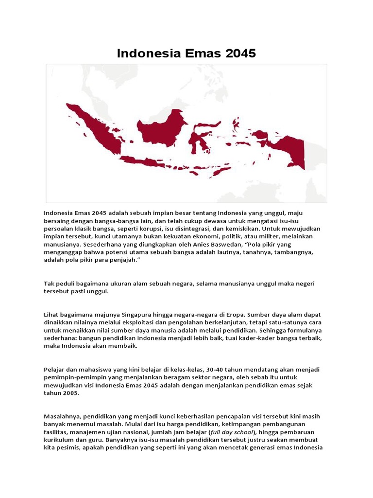 Indonesia Emas 2045 | PDF