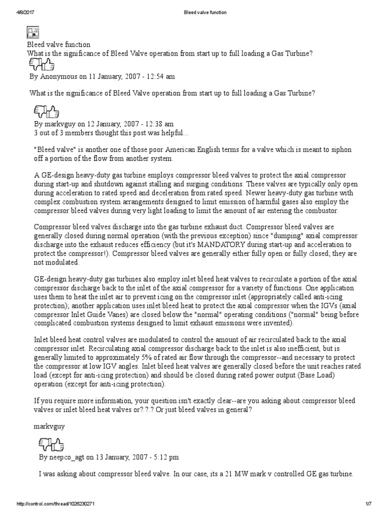 Bleed Valve Function | Download Free PDF | Gas Turbine | Turbine