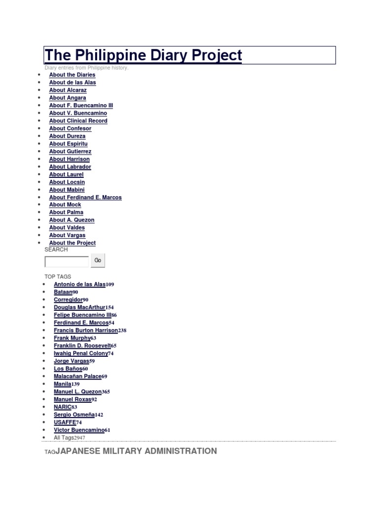 The Philippine Diary Project | PDF | Taxes | Banks