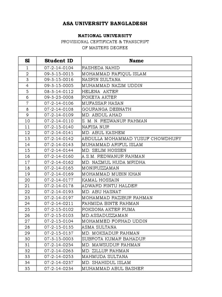 Student Name & ID Convocation | PDF | Bengal | South Asia