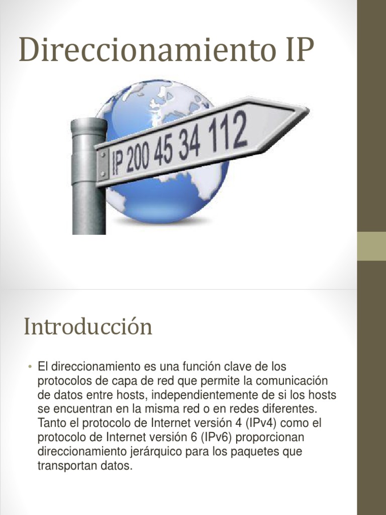 Direccionamiento IP | PDF | Poco | Dirección IP